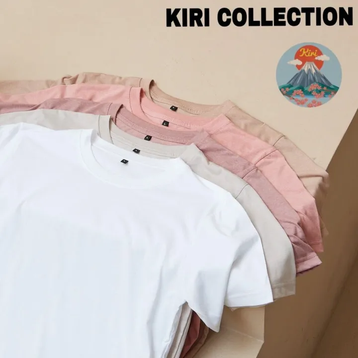 เสื้อยืดผู้ชาย เสื้อยืดคอกลม เสื้อยืดสีพื้น เสื้อยืดสีขาว เสื้อยืดสีดำ เสื้อคอกลม (Kiri Tshirt ...