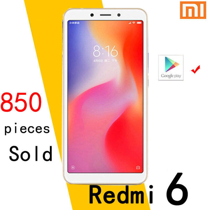 Xiaomi Redmi 6 smartphone googleplay android cellphone 4GB 64GB Face ...