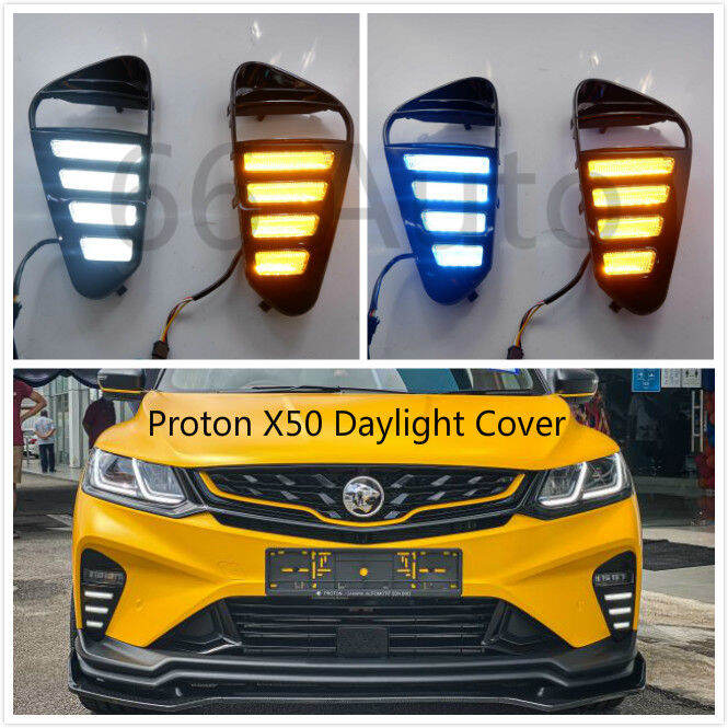 Proton X50 Daylight running led fog lamp drl mustang design 3 colour ...
