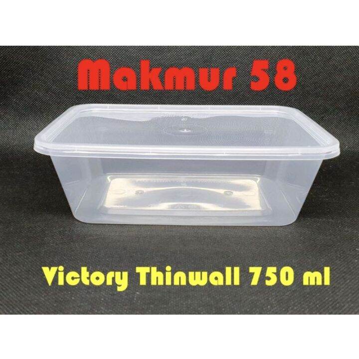 Eceran Thinwall merk Victory Persegi / Rectangle 750 ml / kotak plastik ...