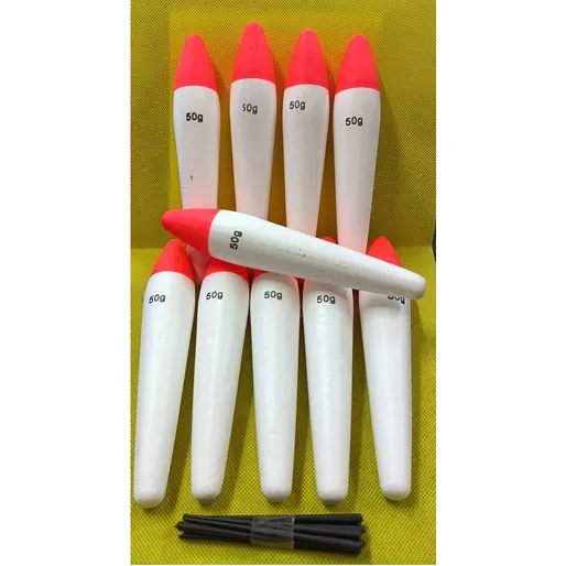 Fishing floater BOBBERS STYRO foam 50 grams 10 pcs per pack | Lazada PH