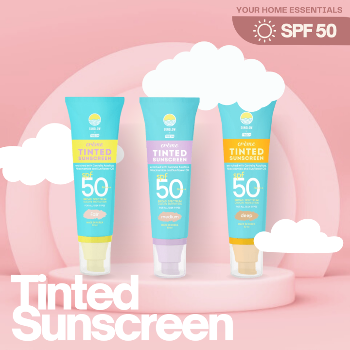 FRESH SKINLAB SUNGLOW CREME TINTED SUNSCREEN DEEP 50ML WITH NIACINAMIDE ...
