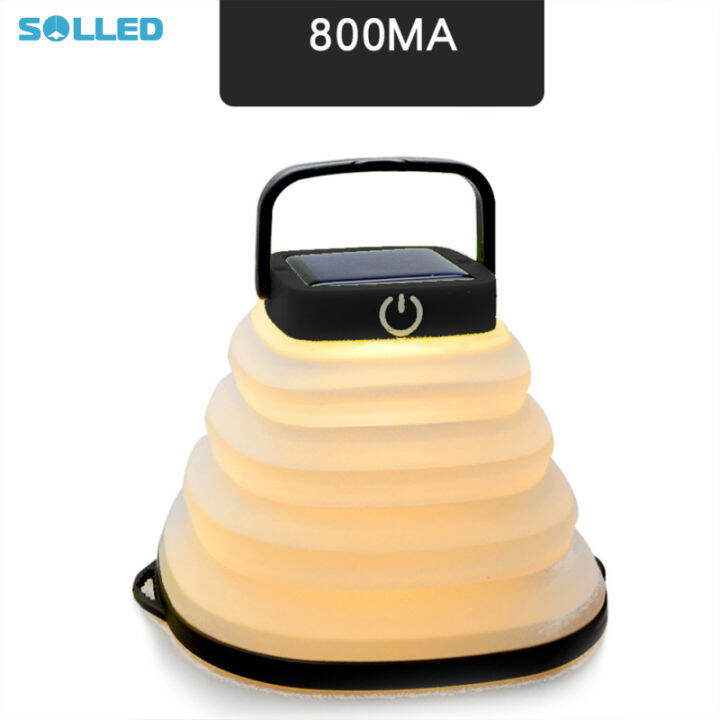 SOLLED โคมไฟพับพลังงานแสงอาทิตย์,โคมไฟกลางแจ้งสำหรับแคมป์ปิ้งยางนิ่มแบบ ...