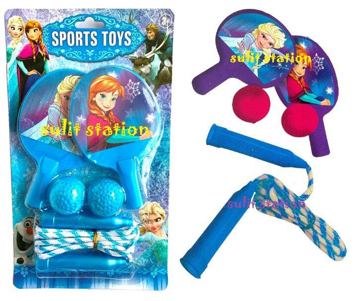 2in1 FROZEN ELSA ANNA SPORTS JUMPING ROPE BADMINTON PING PONG TABLE ...