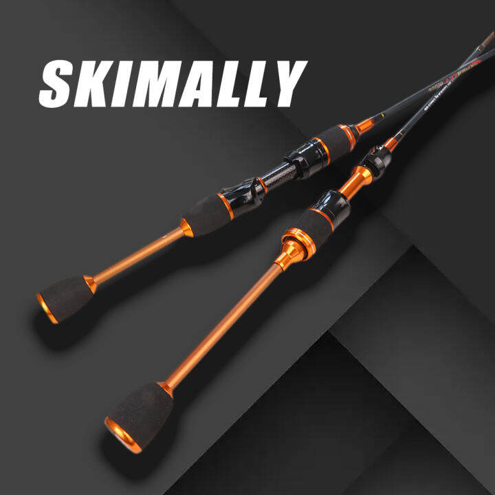 SKMIALLY 2-8lb Solid Carbon UL Rod Ultralight Spinning Rod Baitcasting ...