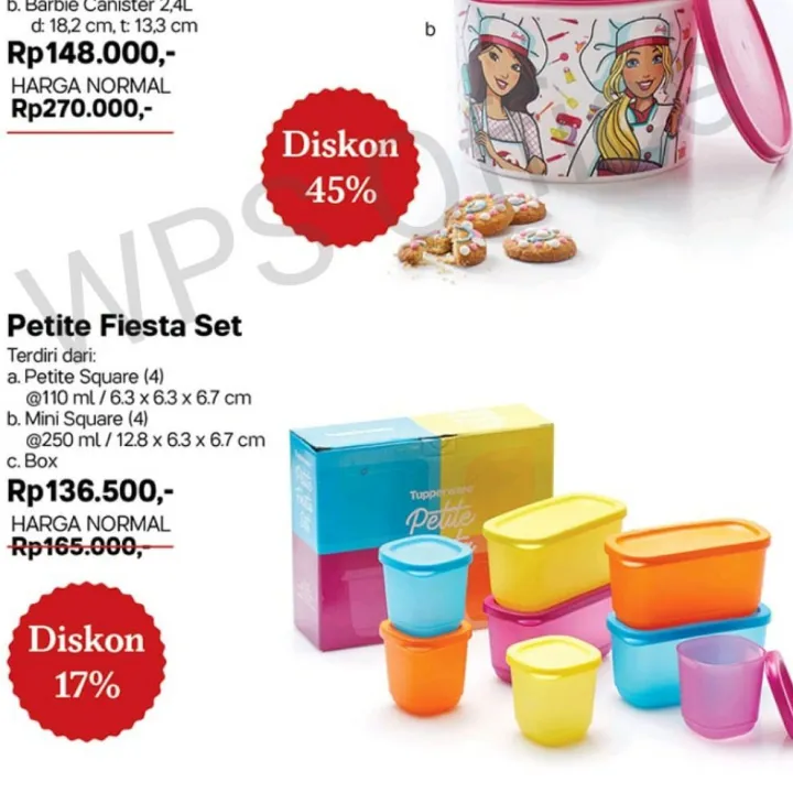 Agustus Petite Fiesta Set Tupperware - Toples Tupperware | Lazada Indonesia
