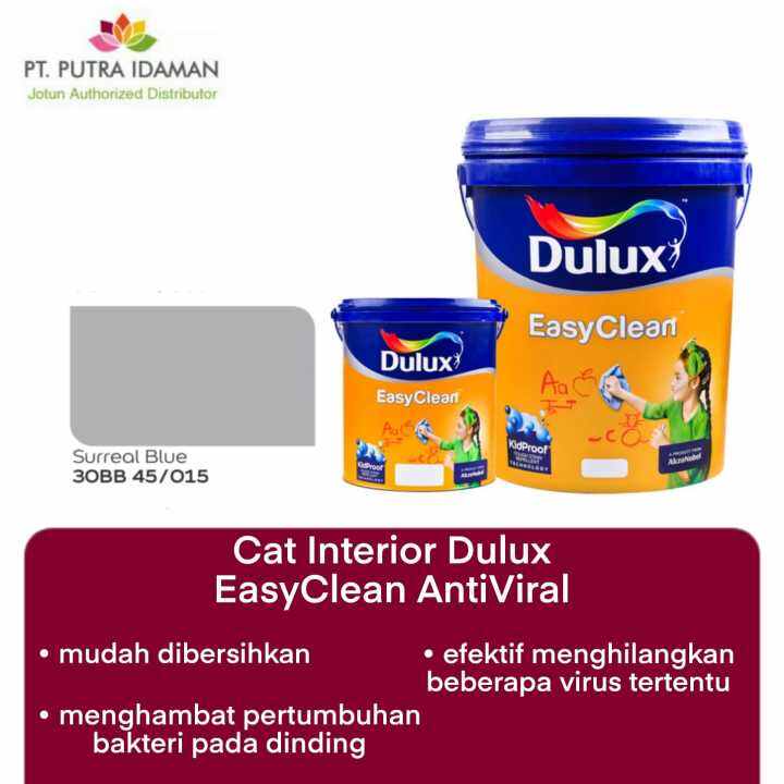 Cat Tembok Interior Dulux Easy Clean Anti Viral - Surreal Blue 30BB 45/ ...