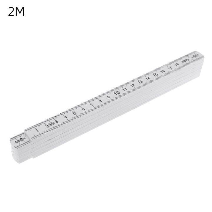 1M 2M 10-parts Folding Carpenters Ruler Lightweight Compact Measuring ...