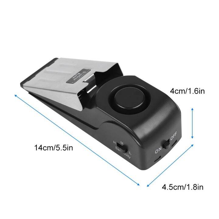 Portable Wedge Shaped Door Stop Alarm Home Travel Security System ...