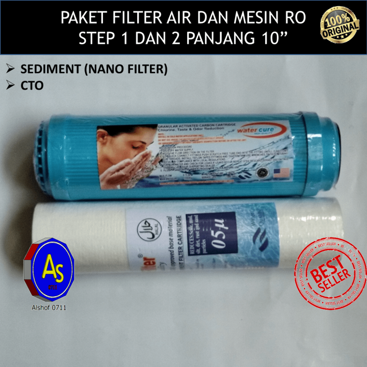 Paket filter air cartridge RO ukuran 10" nano dan GAC filter | Lazada ...
