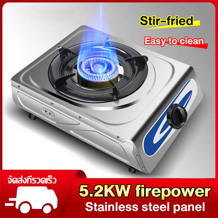 gas stove double burner stainless steel body tempered glass surface ...