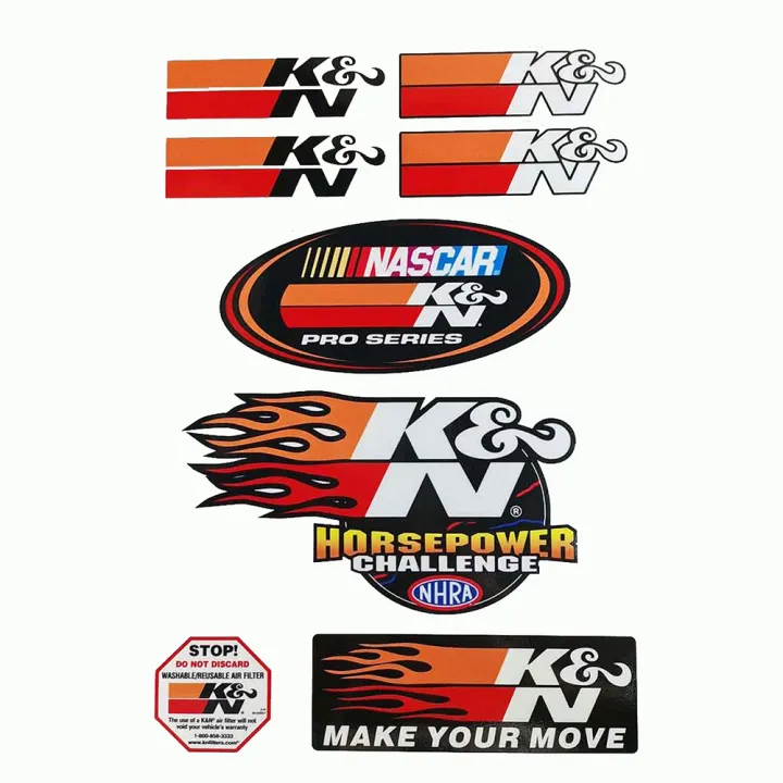 Reflective Motorcycle Car Decals Oil FilterTank Stickers for KN | Lazada PH