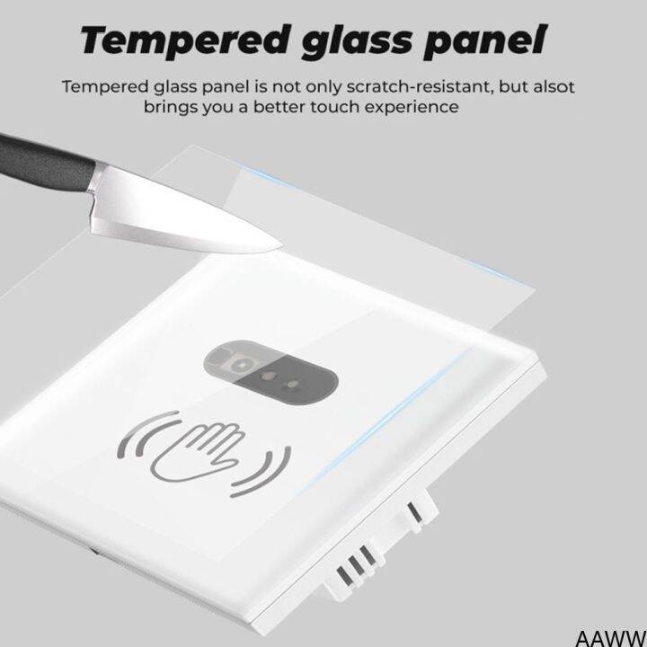 Saklar Lampu Dinding Pintar, Sensor Inframerah, Panel Display Kaca ...