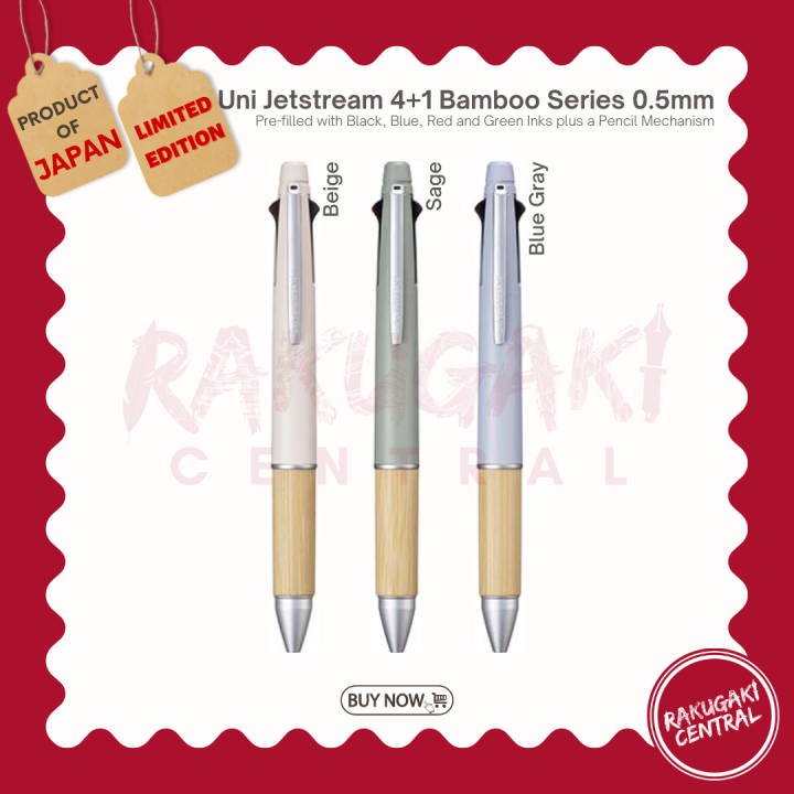 Uni Jetstream 4+1 Bamboo Series 0.5mm Pen | Lazada PH