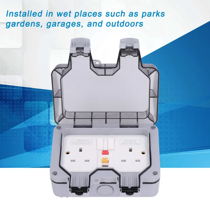 Outdoor Waterproof Socket Wall Electrical Outlets IP66 Weatherproof Box ...