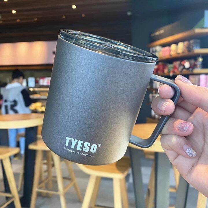Tyeso Vacuum Insulated Mug with Lid 400mL 304 Stainless Steel Material | Lazada PH