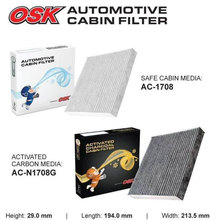 OSK CABIN FILTER for TOYOTA Vios Ncp 93 Ncp 150 Camry Altis Estima ...