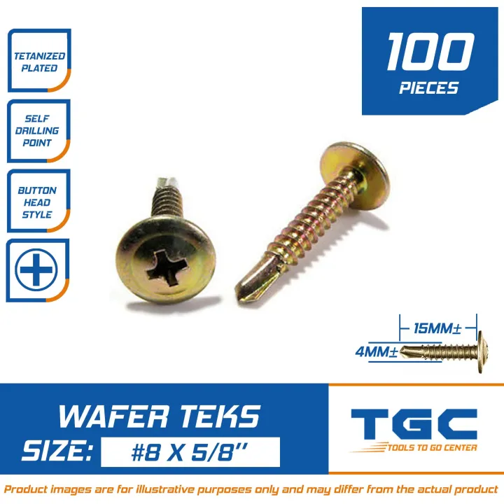 100PCS Button Head Self Drilling Screw ( 4mm x 25mm ) 8 x 1 also called ...