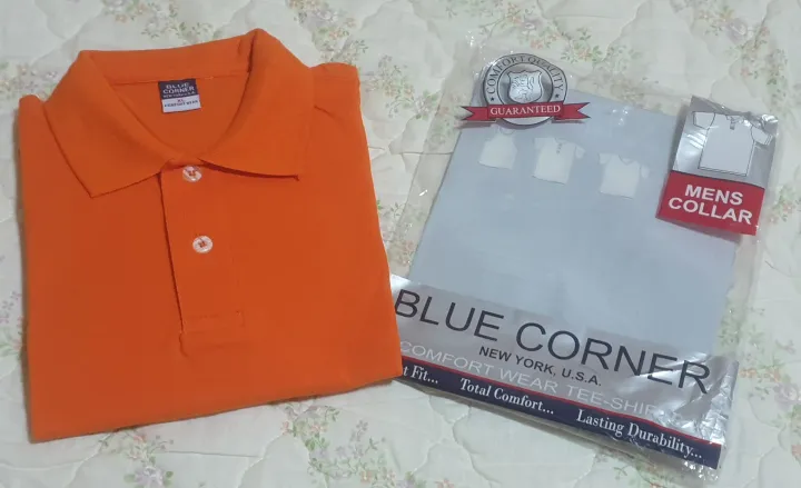 ORIGINAL Blue Corner Men's Polo Shirt with Collar ( ORANGE ) | Lazada PH