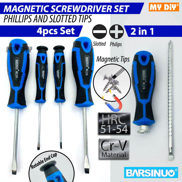 MYDIYHOMEDEPOT - BARSINUO CRV MAGNETIC SCREWDRIVER SET PHILLIPS AND ...