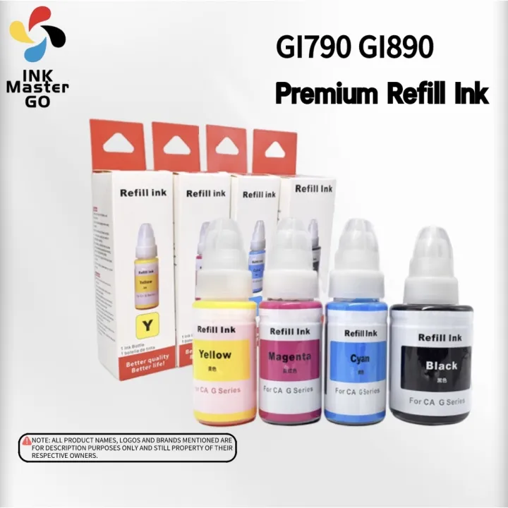 GI790 Ink Set Canon Refill ink Compatible For Canon G1010 G2010 G3010 ...