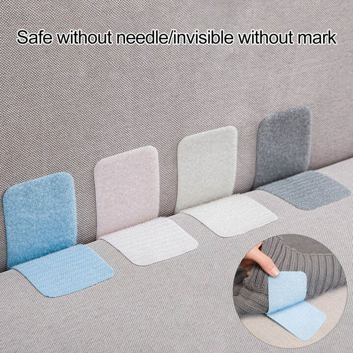 10 Pairs Sofa Cushion Fixers Strong Self Adhesive Invisible Seamless ...