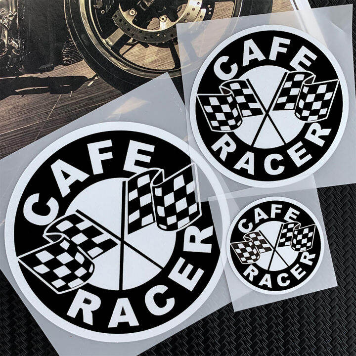 CAFE RACER Retro Rider Motorcycle Sticker Fuel Tank Reflective Sticker ...