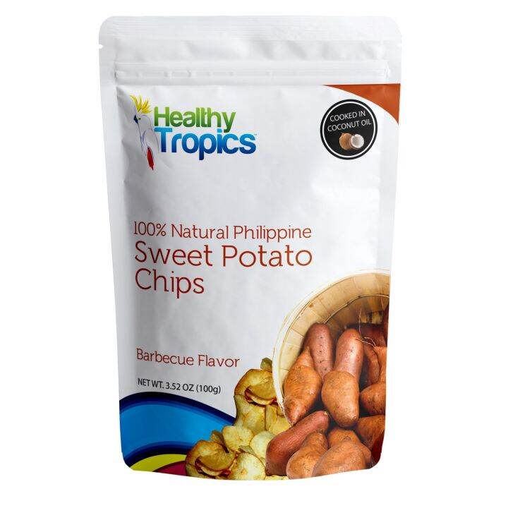 HEALTHY TROPICS Natural Philippine Sweet Potato Chips BBQ Flavor 100g ...