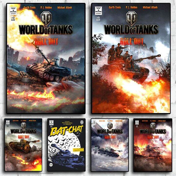 Comic World Tanks Classic Game Pictures 80s Retro Art for Living Gaming ...