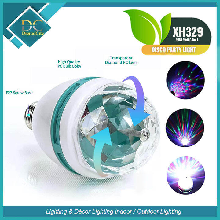 DIGITAL XH329 Dance Party Disco LED Light Magic Bulb E27 | Lazada PH