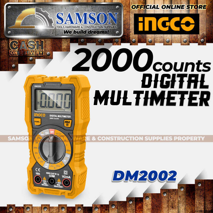 INGCO 2000 Counts Digital Multimeter (DM2002) | Lazada PH