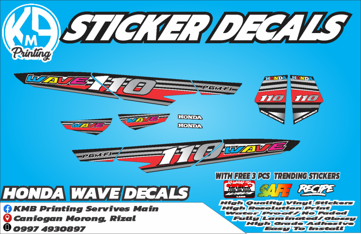 Honda Wave 110 Sticker Decals | Lazada PH