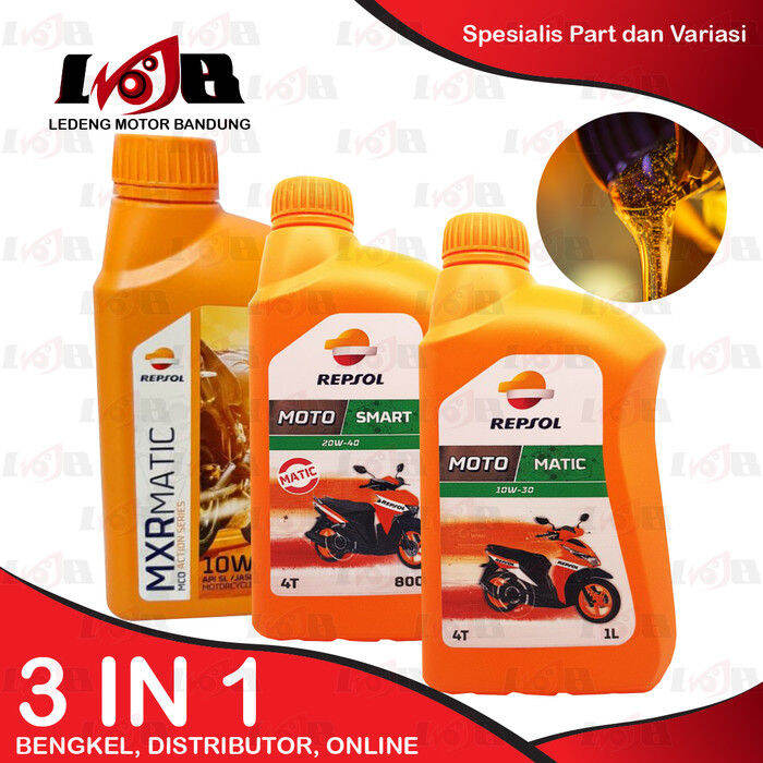 Oli Repsol Matic Moto 10w30 motor matik 800ml | Lazada Indonesia