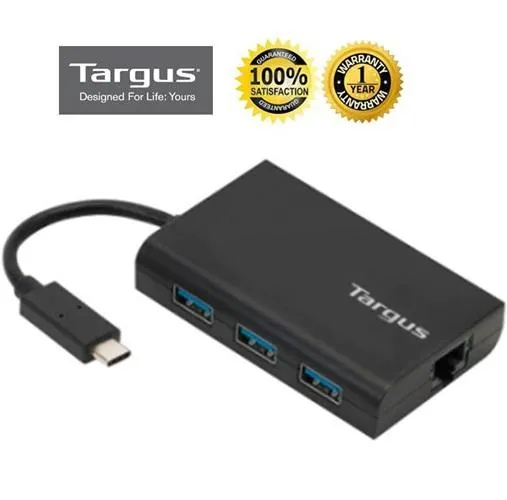 Targus USB-C USB 3.0 Hub with Gigabit Ethernet | Lazada.co.th