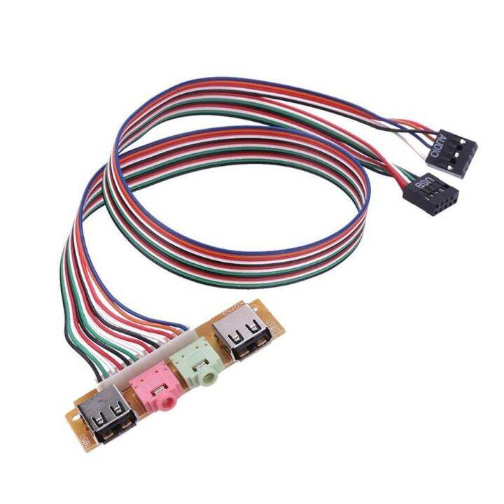 MNLXM Desktop PC Audio Front Assembly USB Audio Port 6.8CM Mic Earphone ...