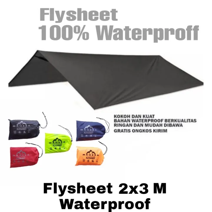 Flysheet 2x3 M Tebal Ultralight 19 Lubang Atap Tenda Waterproof Anti ...