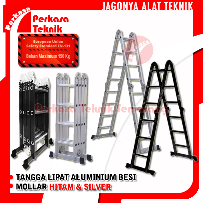 Tangga Lipat Multifungsi Aluminium 3,4M Mollar 4x3 multipurpose Ladder ...