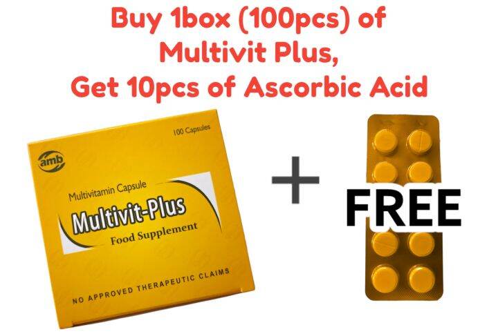Multivit-Plus (Multivitamins) Capsule100's w/ "FREE" ASCORBIC ACID | Lazada PH