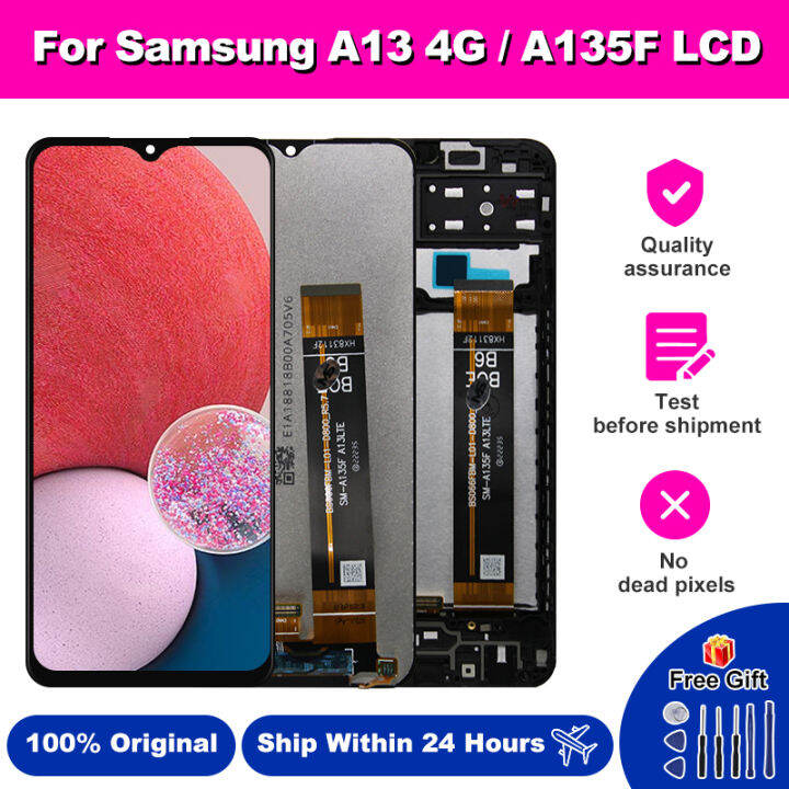 6.6"; Original For Galaxy A13 4G LCD A135F Display Touch Screen ...