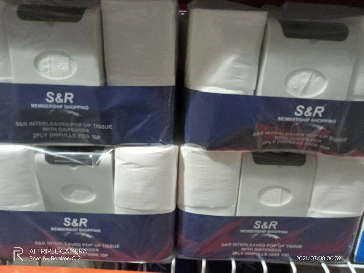 S&R Interleaved Pop Up Tissue with Dispenser 2-Ply 10 packs | Lazada PH