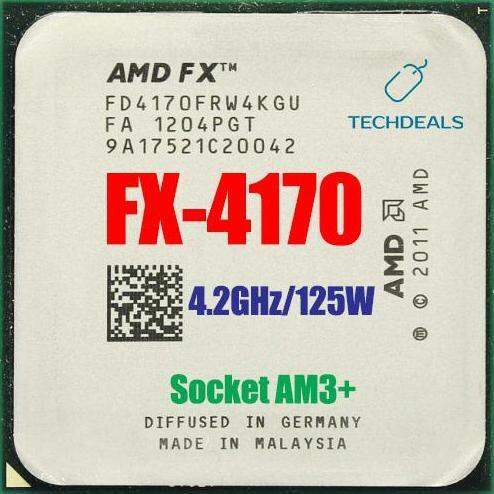 ซีพียู [AM3+] CPU AMD Black Edition AMD FX-4170 4.2 GHz (4 Core 4 ...