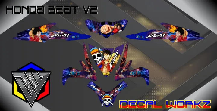HONDA BEAT V2 DECAL STICKER, ONE PIECE l BLUE | Lazada PH