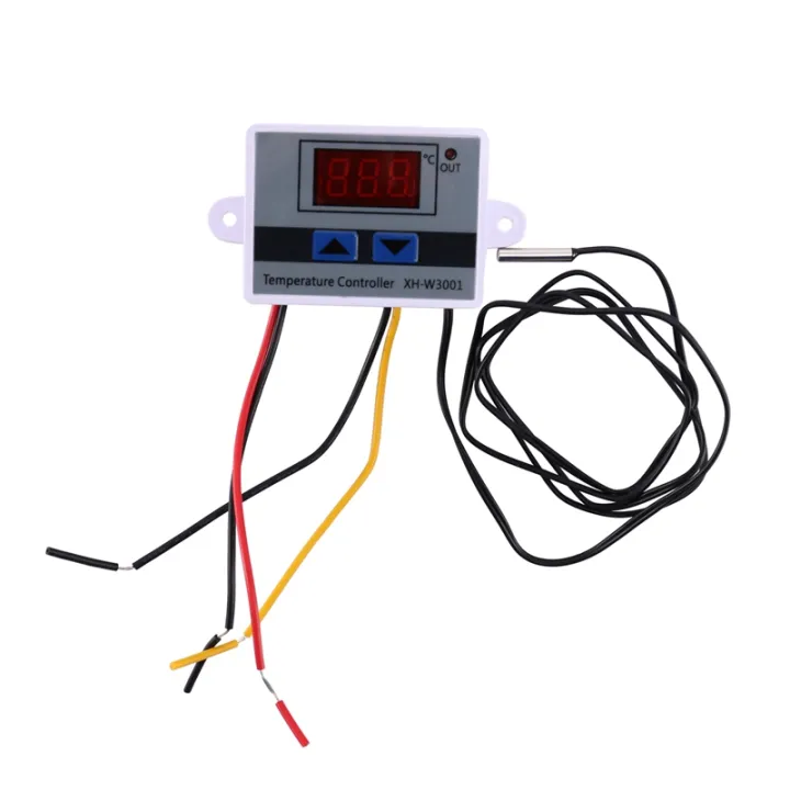 10A AC110-220V Digital LED Temperature Controller XH-W3001 for Incubator Cooling Heating Switch ...