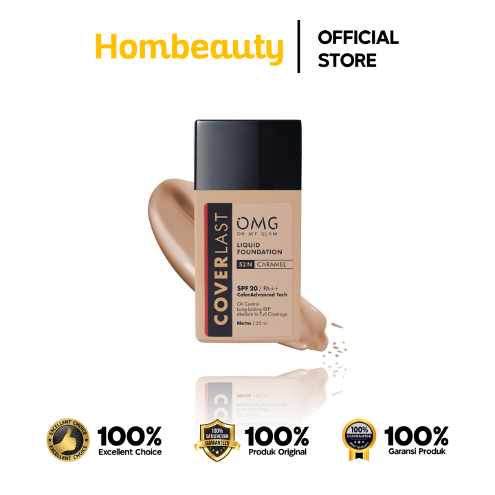 OMG Oh My Glam Coverlast Liquid Foundation SPF 20 PA++ 25ml - Alas ...