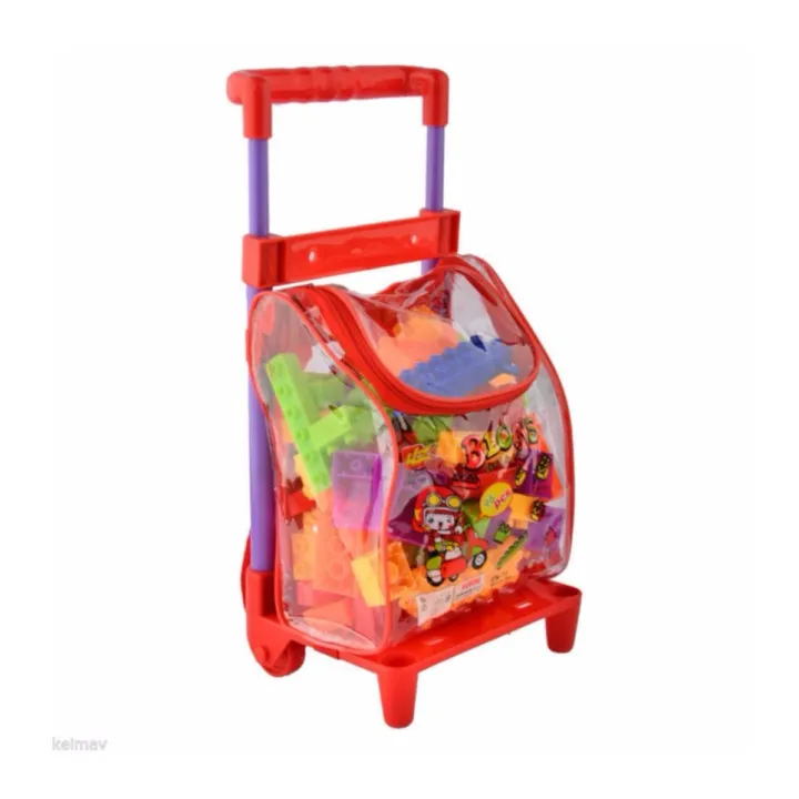 Marvelous 96Pcs Plastic Building Blocks with Cart Kids Educational Toy ...