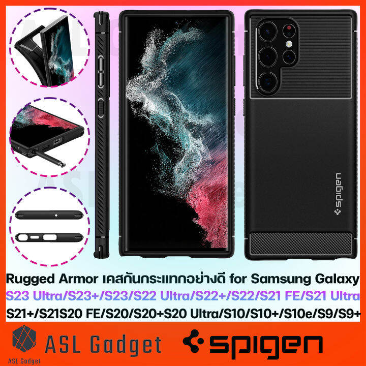 Spigen Rugged Armor for Galaxy S23 Ultra / S23+ / S23 / S22 / S22+ / S22 Ultra ของแท้ มีความยืด ...