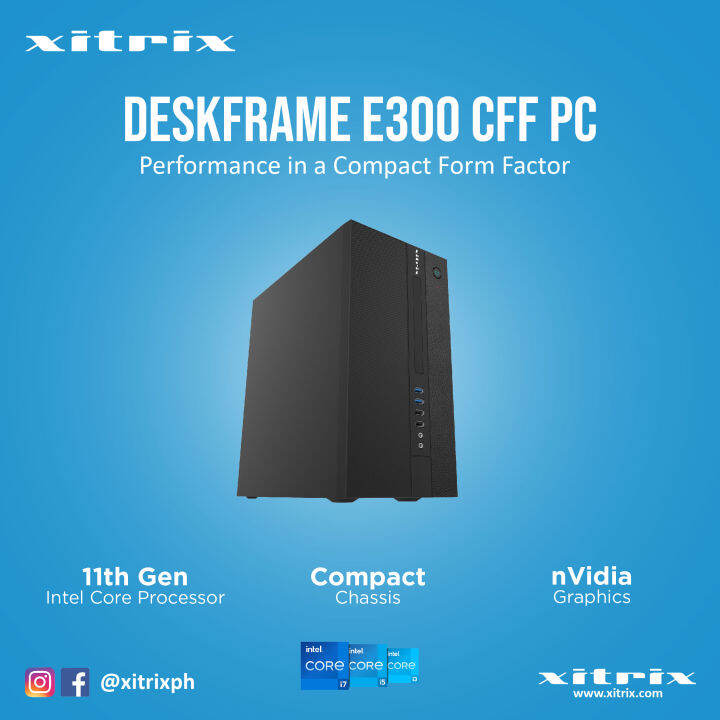 Xitrix DeskFrame E300 CFF 11G Core i7 Desktop (Core i7-11700F, 16GB ...