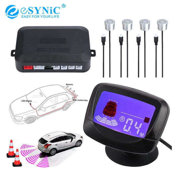 Esynic PZ500 Lcd Kereta Belakang Kamera 4 Membalikkan Tempat Letak ...