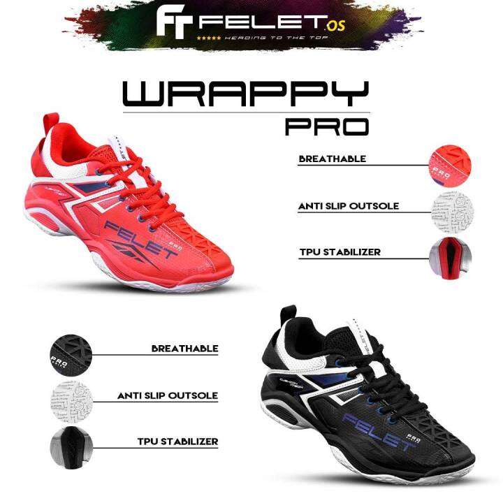 Felet New WRAPPY Pro Badminton Shoes Pro Series High End Kasut ...