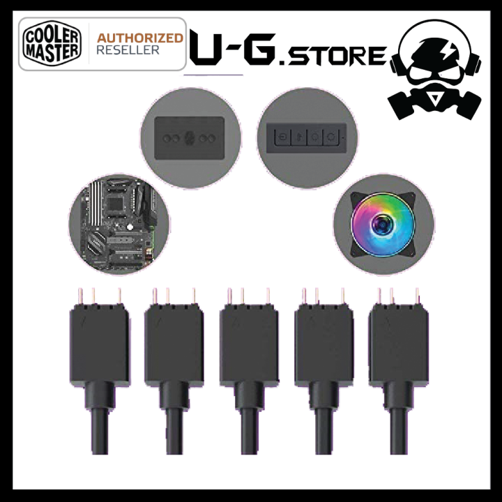 Cooler Master Universal ARGB 1 To 5 Splitter Cable / ARGB Fan Cable ...